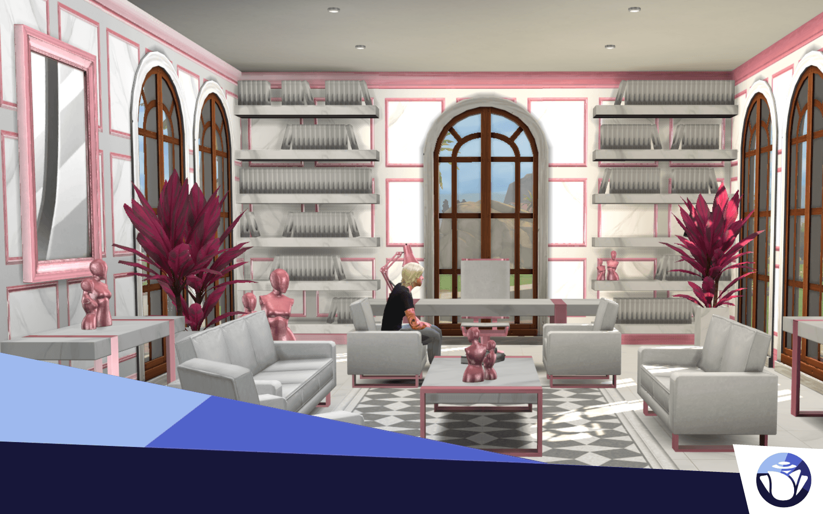 Sims 4 Office Set (Golden Office) Kantoor - MiCat Game