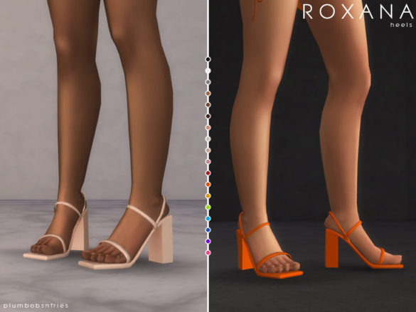 Sims 4 roxana heels chunky block heel slingback - MiCat Game