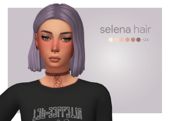 Sims 4 selena hair sugar and spice recolor - MiCat Game