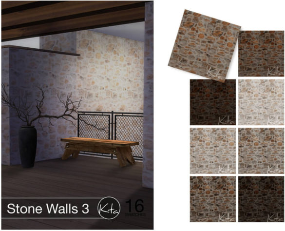 Sims 4 Stone Walls 3 - MiCat Game