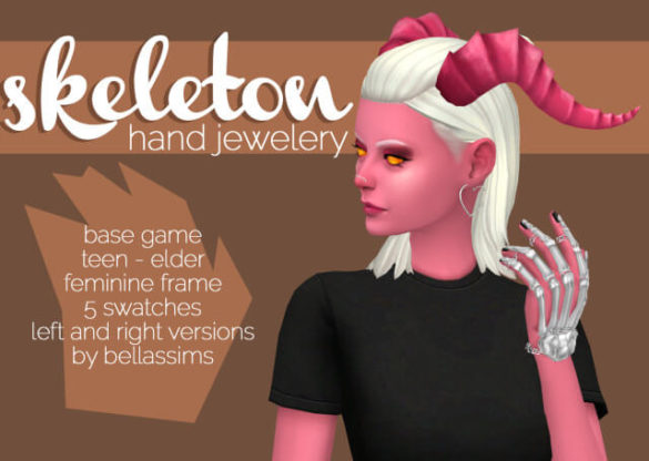 Sims 4 Simblreen 2021 - Skeleton Hand Jewelery - MiCat Game