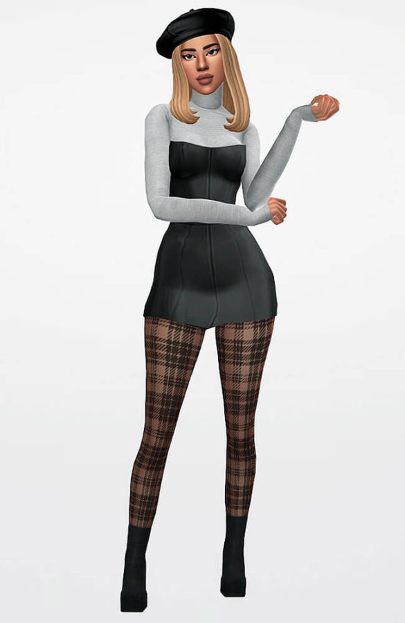Sims 4 cold weather fits styled by bambi beret hair - MiCat Game