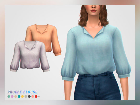 The Sims 4 phoebe blouse new mesh - MiCat Game