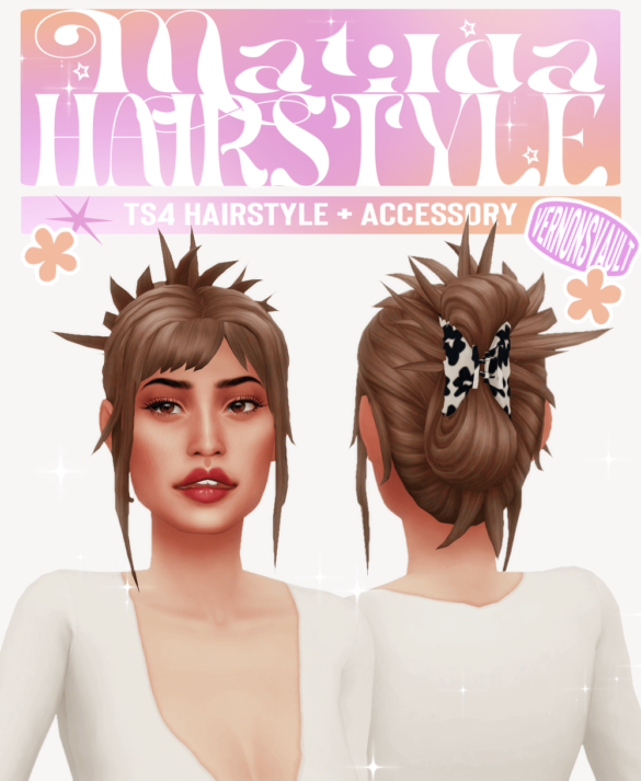 The Sims 4 matilda hairstyle ts4 custom content - MiCat Game