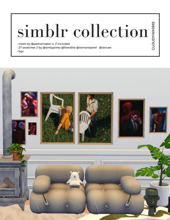 The Sims 4 simblr collection picture frames part two - MiCat Game