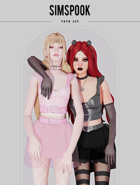 The Sims 4 tutu set new mesh 10 swatches - MiCat Game