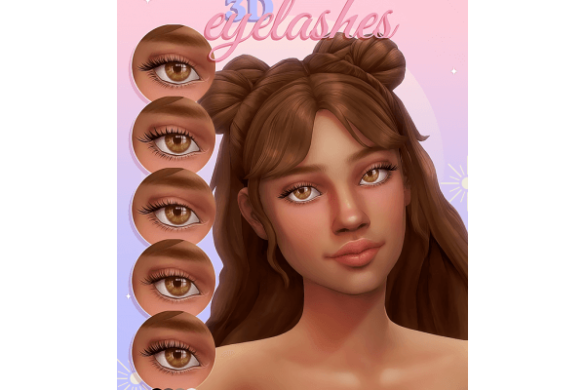Sims 4 s4cc mmsims eyelash maxis match v3 - MiCat Game